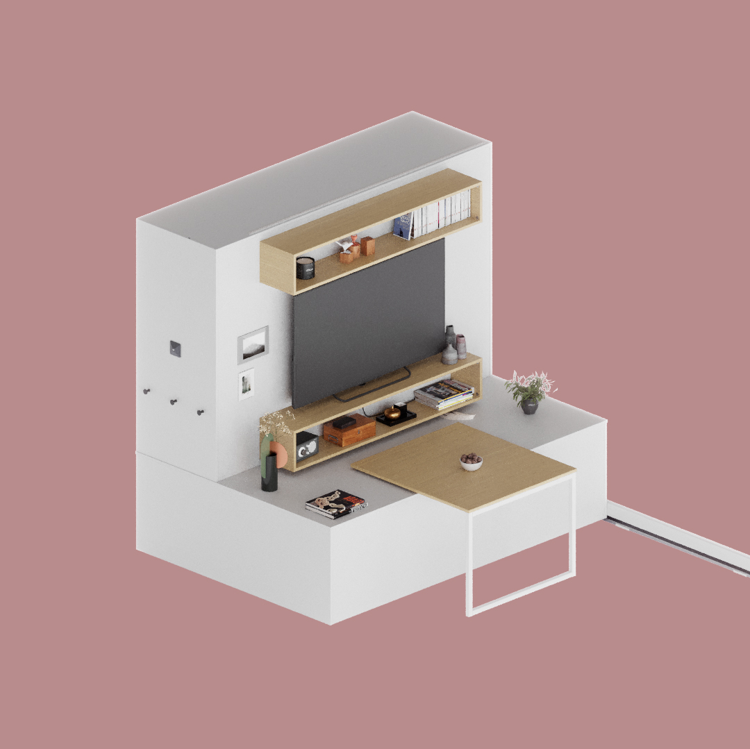 ORI LIVING | TRANSFORMABLE FURNITURE - Orion RED